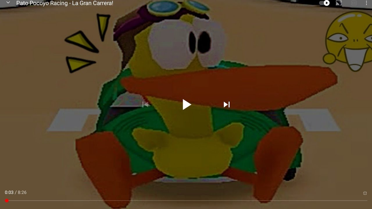 Pocoyo racing la Gran Carrera pato - YouTube