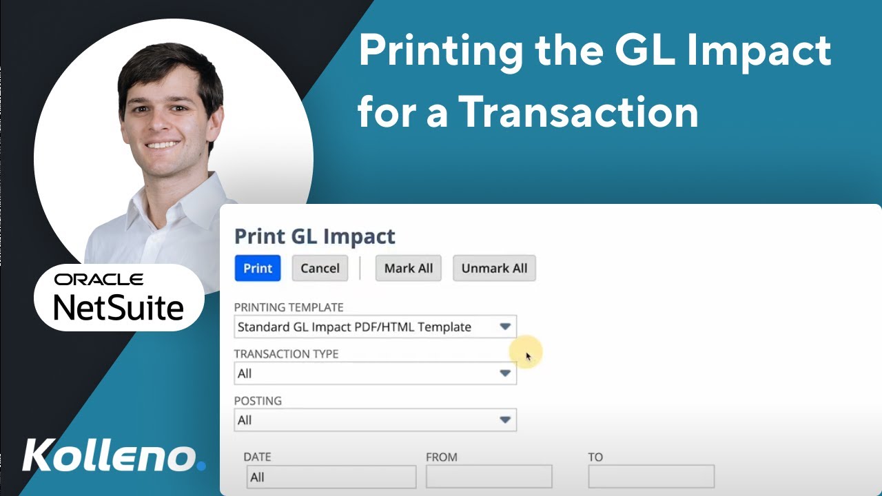 NetSuite Tutorial | Printing the GL Impact for a Transaction in ...
