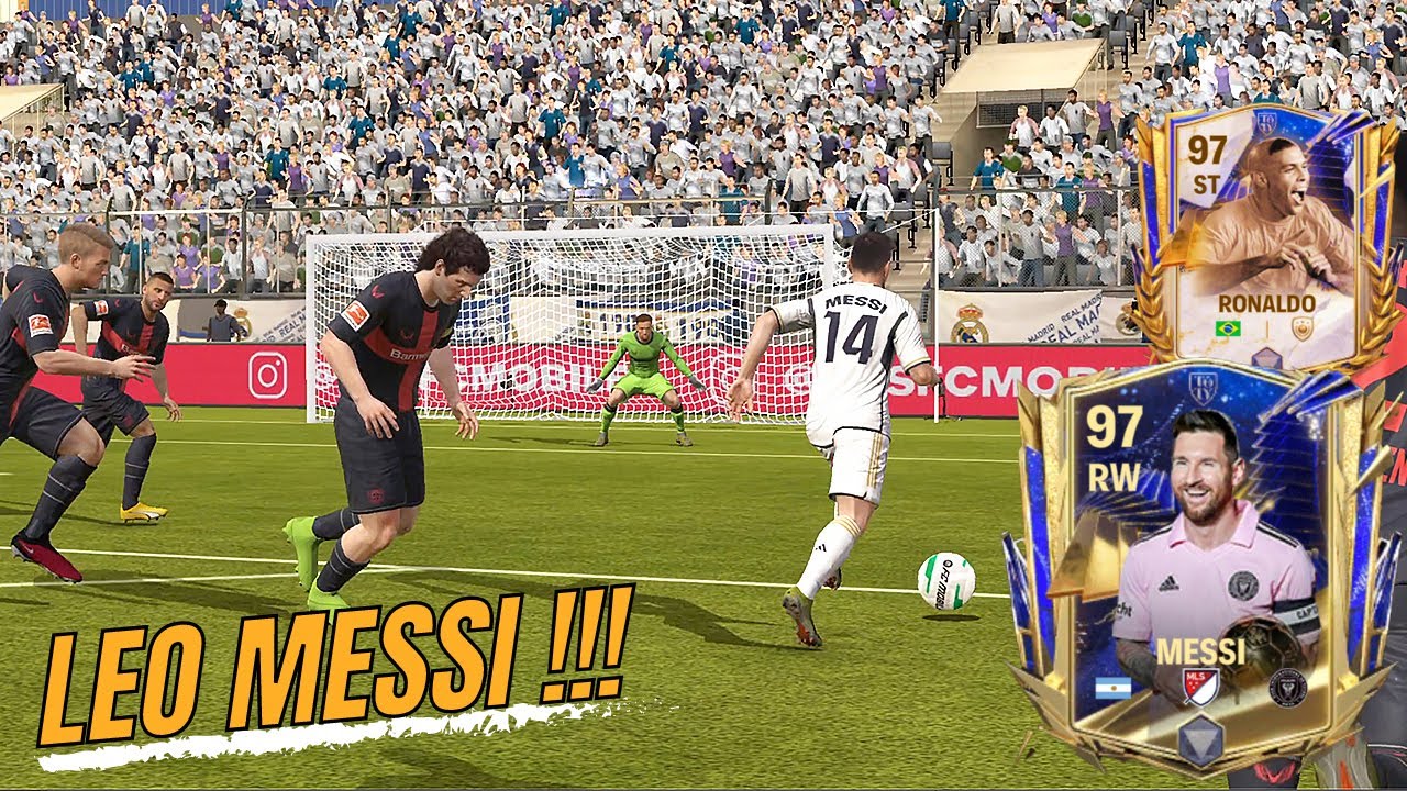 Leo Messi Vs 4 Defenders - Ronaldo Kante Attacking - EA FC Mobile 24 ...