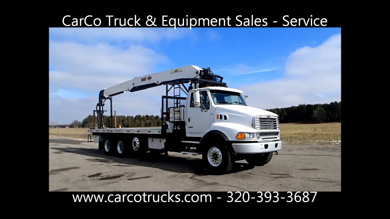 Sterling with IMT 24562 Crane for sale by CarCo Truck - YouTube