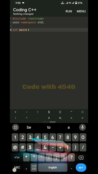 Output of code with 4546 // #cplusplus #coding - YouTube