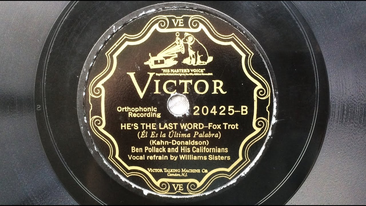 Ben Pollack & his Californians: He's The Last Word - YouTube