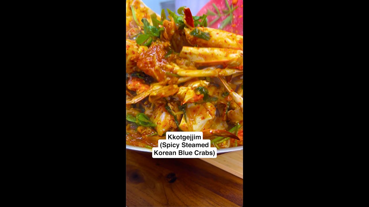 This Spicy Steamed Korean Blue Crab was Fire! - YouTube