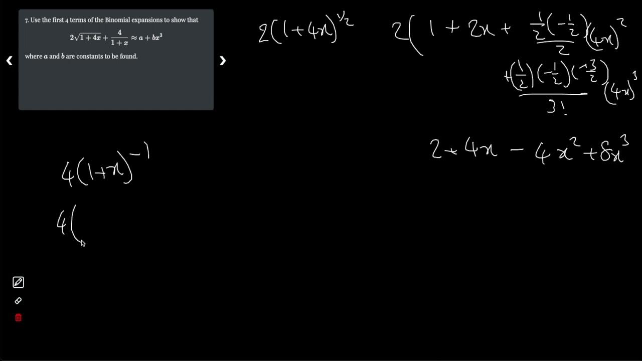 A Level Maths - Binomial (Non-Integer) Q7 (mathsquestions.app) - YouTube