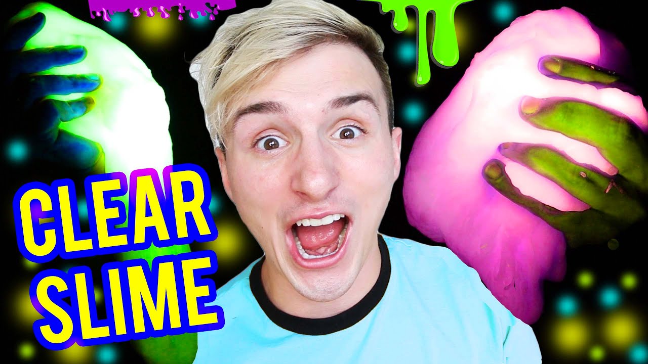 DIY CLEAR GLOW IN THE DARK SLIME ! Liquid Glass - YouTube