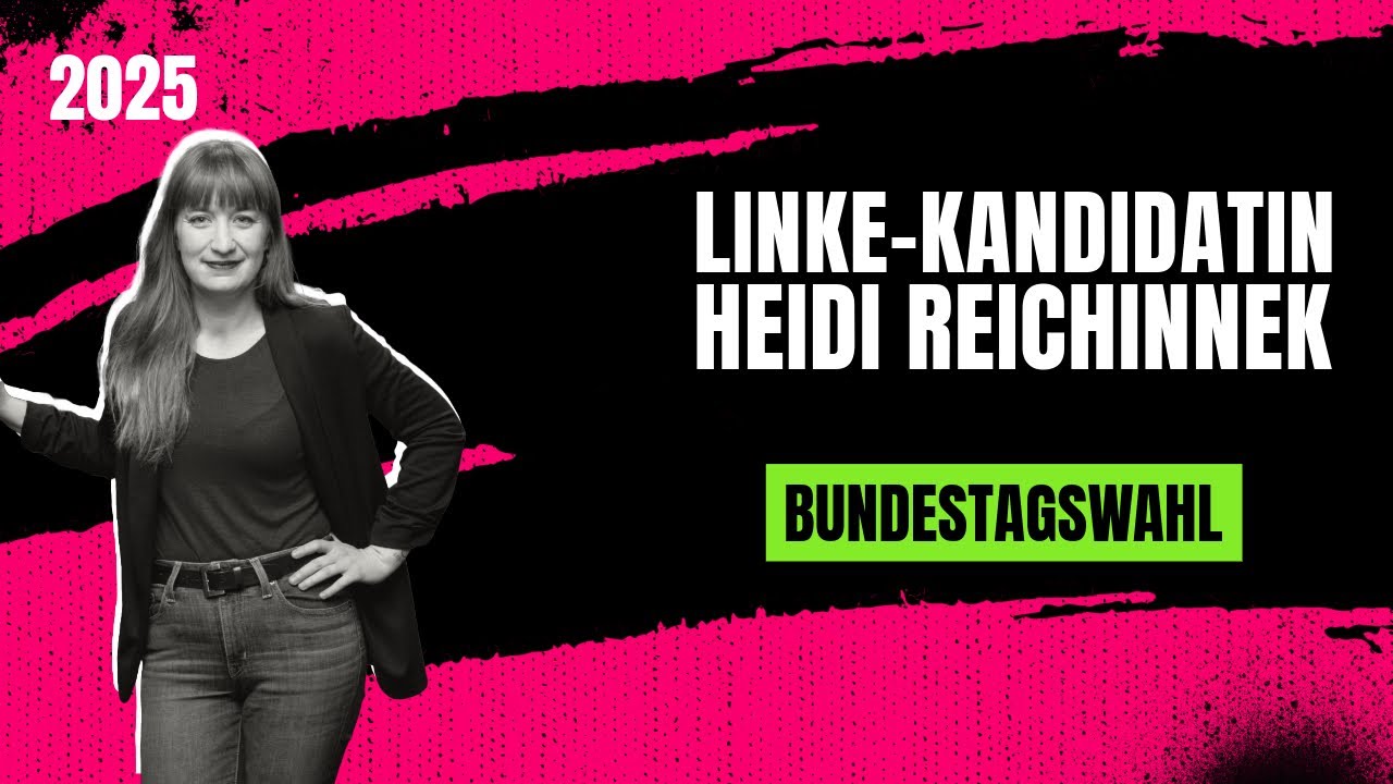 Die Linke-Kandidatin Heidi Reichinnek aus Osnabrück im Bundestagswahl ...