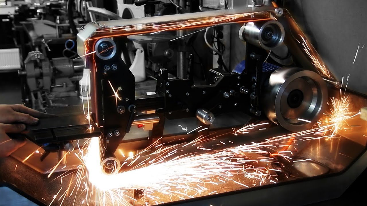 Belt Grinder Improvements - Dust Collection / Spark Shields - YouTube