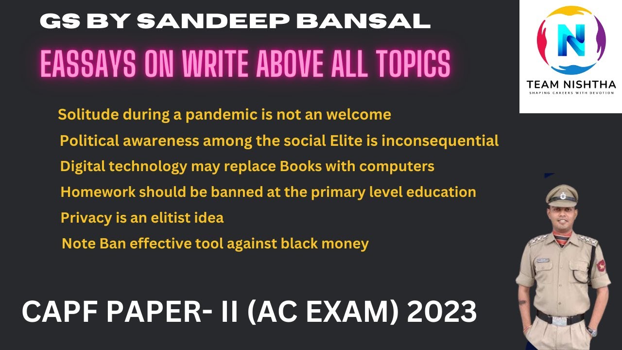 CAPF 2023 | PAPER - II | HOW TO WRITE : ARGUMENTS FOR AND AGAINST | PYQ ...