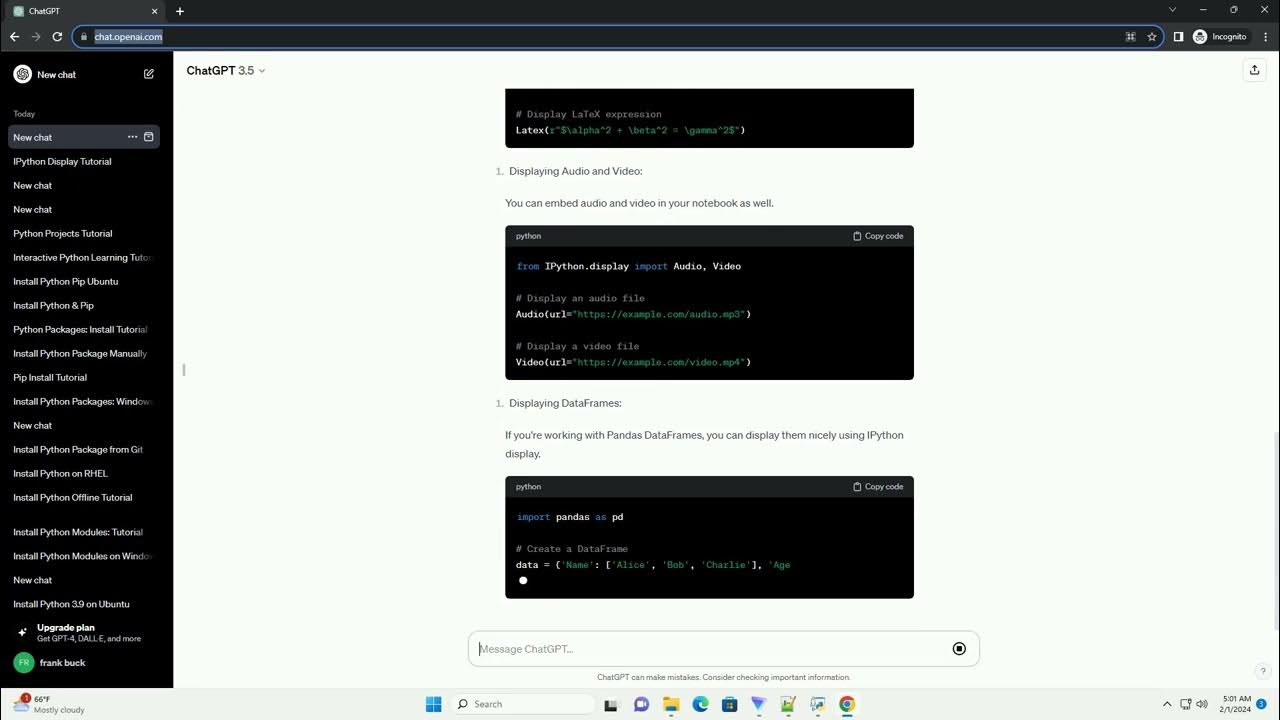Ipython Display In Python Youtube