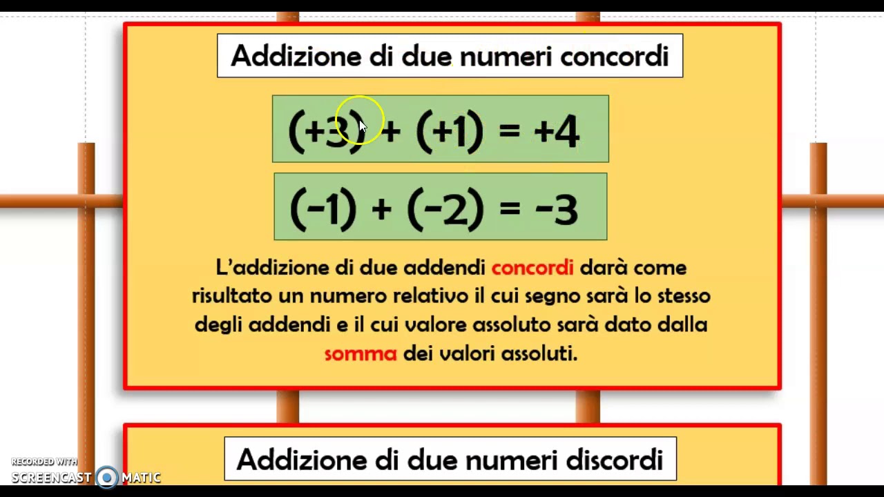 I numeri relativi e le operazioni con i numeri relativi - YouTube