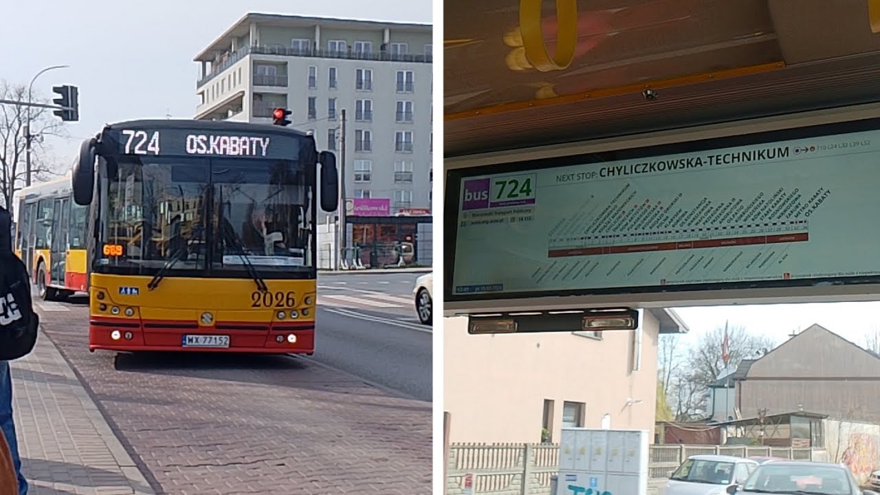 Autobus 724 Kier. Osiedle Kabaty Solbus SM18 Solcity #2026 - YouTube