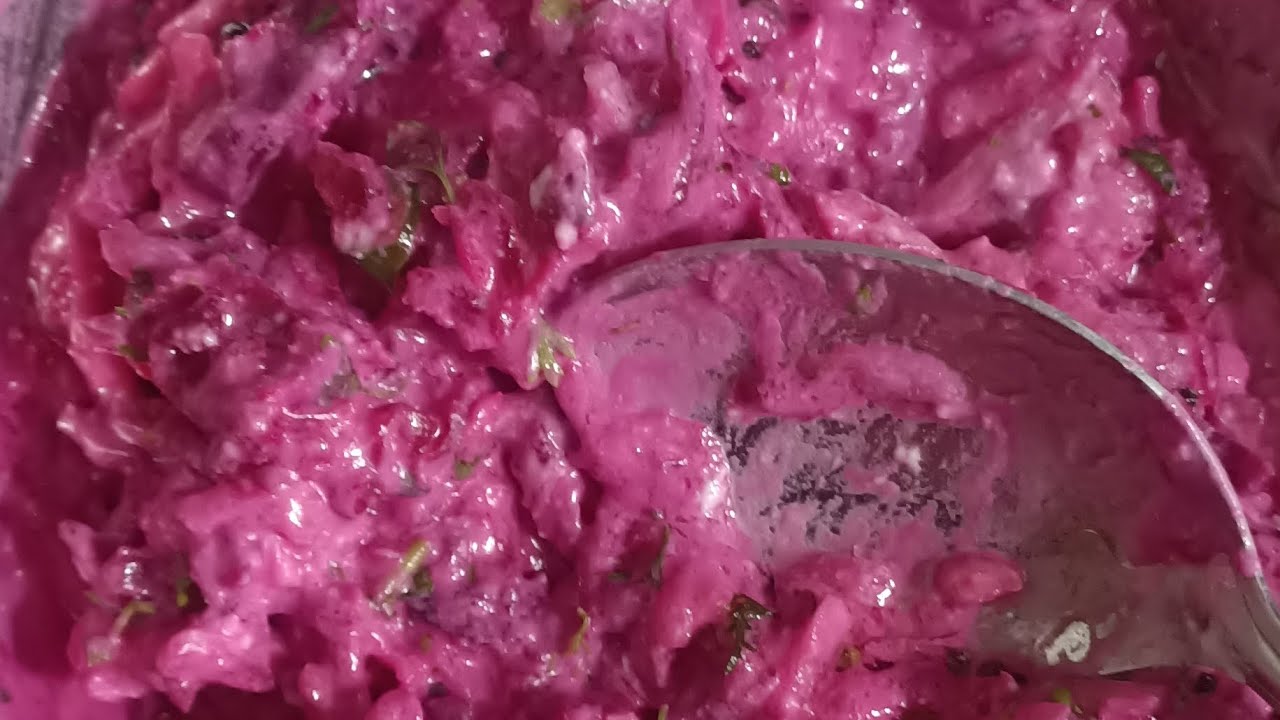 Beetroot Cucumber Curd healthy raita #indianfood - YouTube