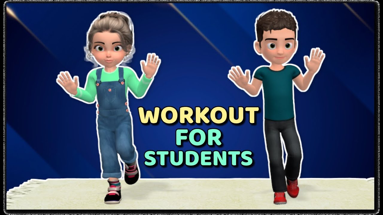 10-MIN LOW IMPACT WORKOUT FOR STUDENTS - KIDS EXERCISE - YouTube