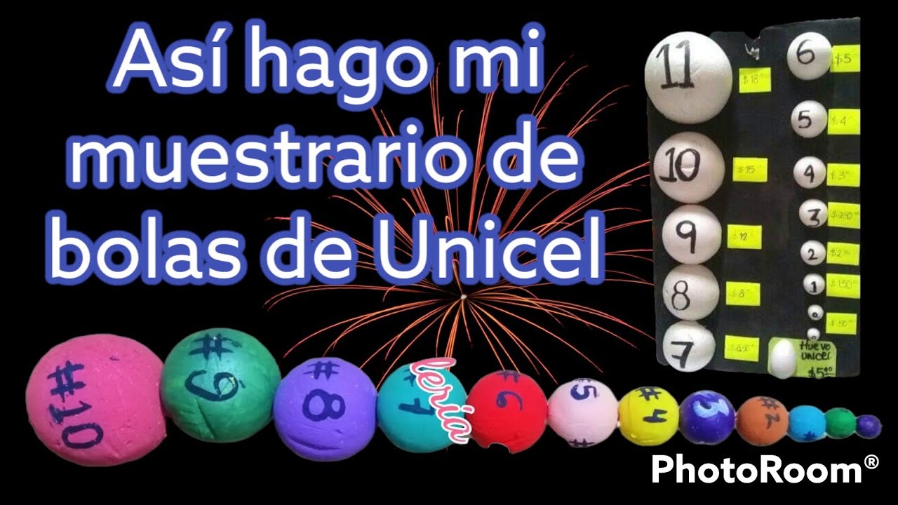 Cómo hacer un muestrario de bolas de Unicel - YouTube