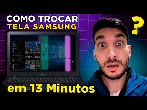 Como Trocar a Tela Notebook Samsung Np300 E5M | Tela Bringit é Boa ? | Resolução 1920x1080p 🖥 Np350