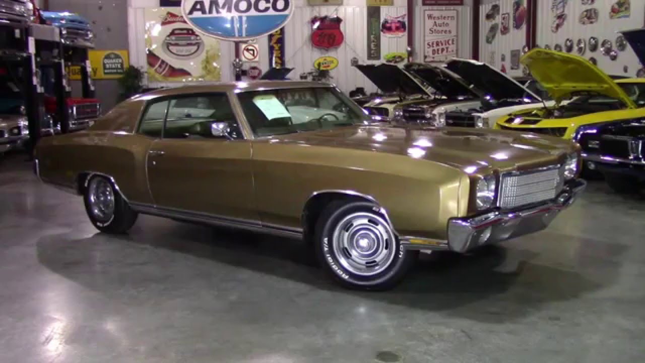 ***SOLD*** 1970 Monte Carlo, Gold, 350, Auto, PS, PB - YouTube