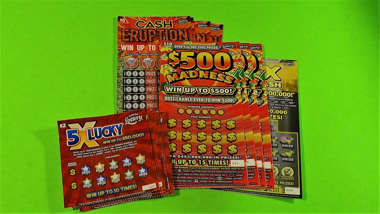 SAT. BIG GAME 64: 5X LUCKY CASH ERUPTION $500 MADNESS Florida Lottery ...