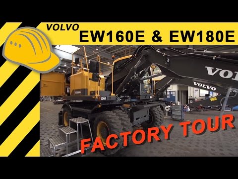 So werden Volvo Bagger gebaut! Volvo Factory Tour: EW160E & EW180E Premiere bei Volvo Baumaschinen