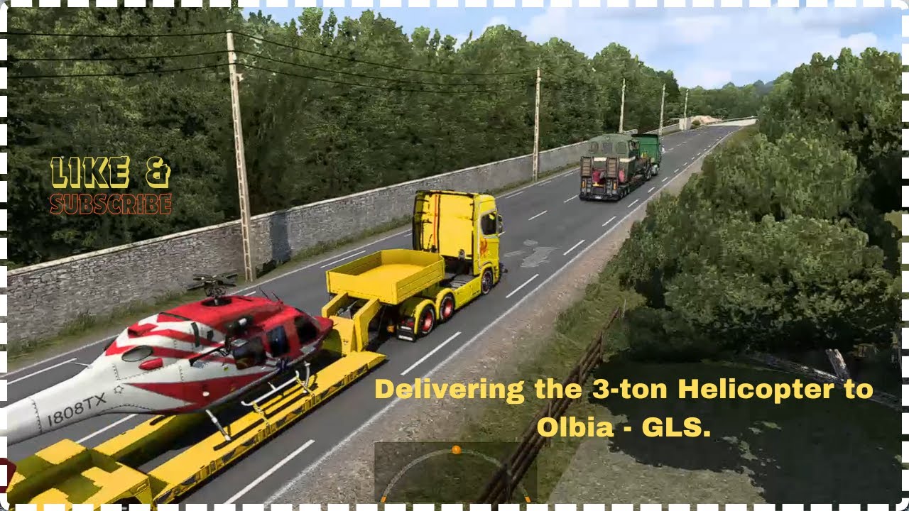 Delivering 3 ton Helicopter | Euro Truck Simulator 2 | ETS2 | Through ...