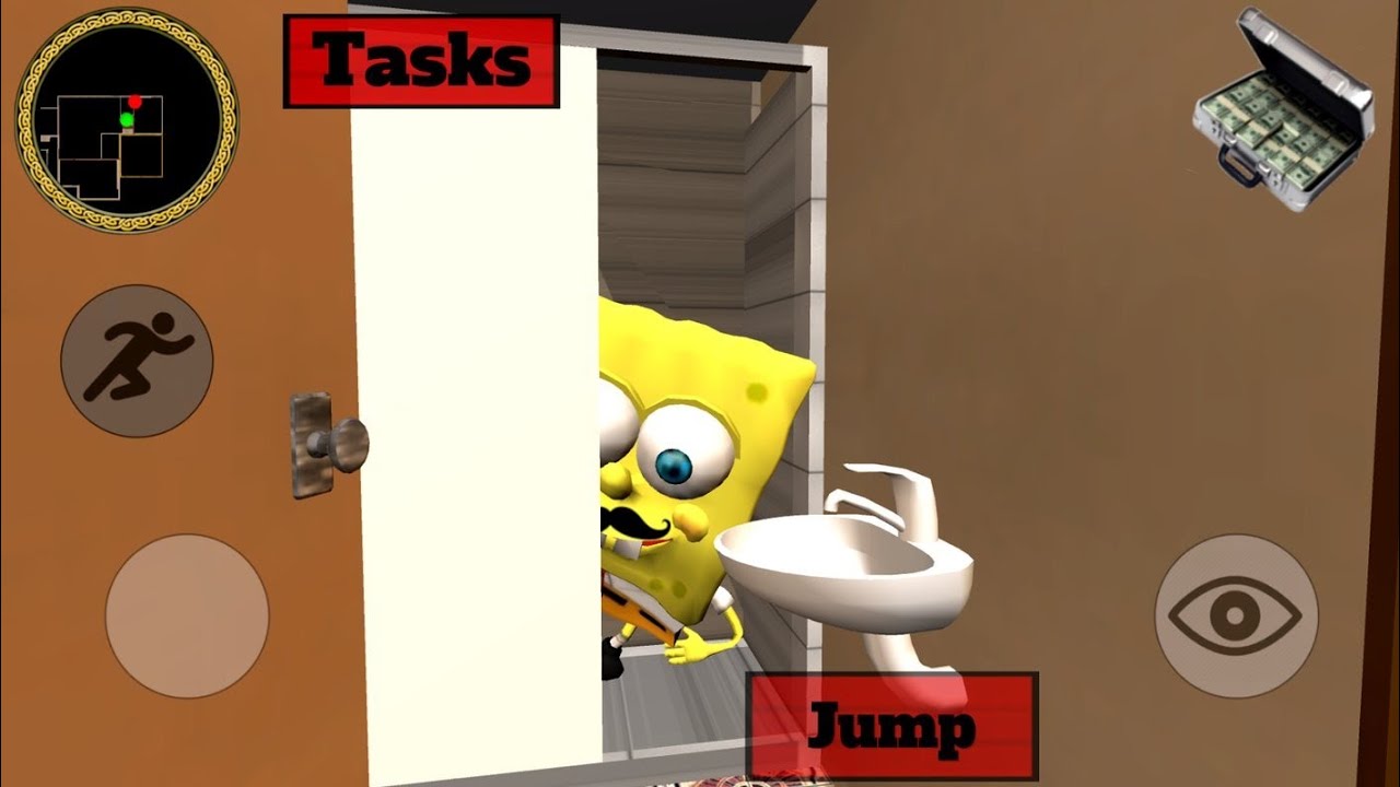 Hello Sponge Neighbor Bob Adventures 3D - Level 4 - Gameplay - YouTube