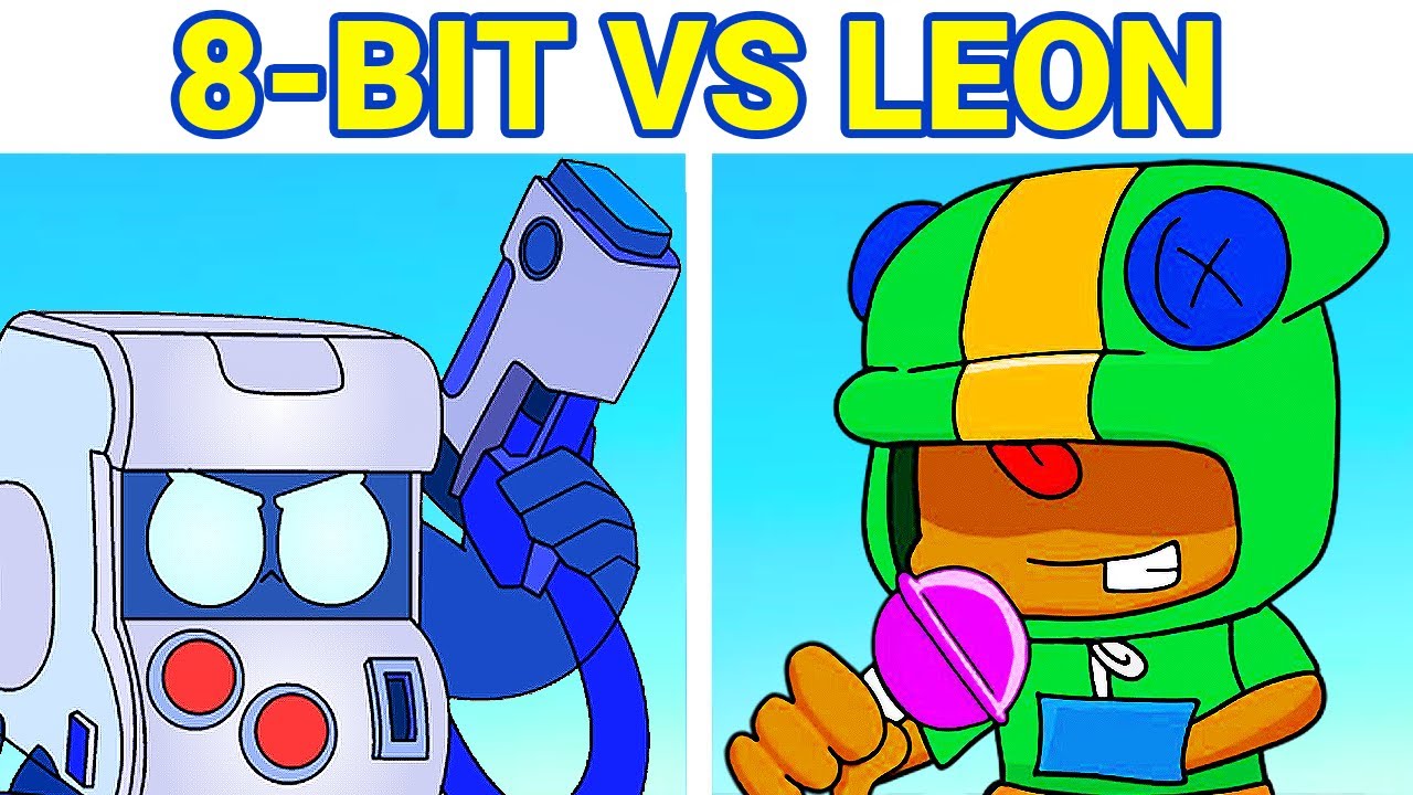 8-BIT VS LEON - Friday Night Funkin' Battle! (HARD/FNF Mod Brawl Stars ...