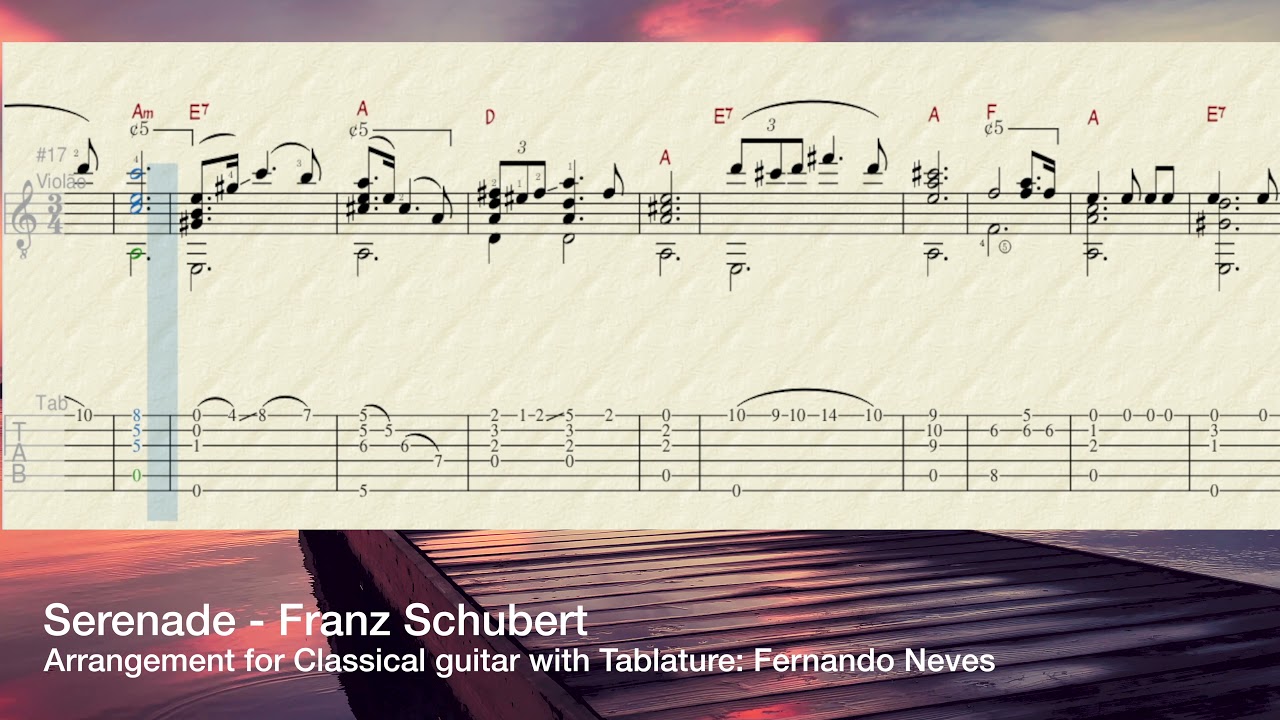 🎸 How to play #Serenade ( Franz Schubert).[GUITAR SCORE AND TAB] # ...