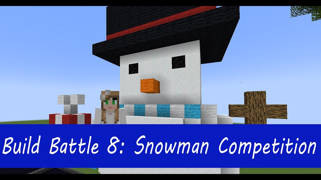 Minecraft Build Battle 8 [Snowman Competition] with GhostyKXL - YouTube