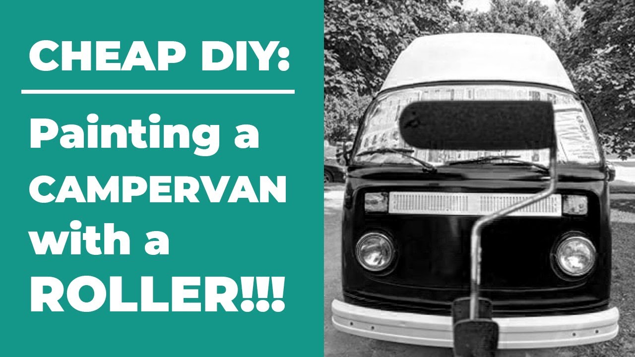 VANLife | Painting a CAMPERVAN with a ROLLER | CHEAP DIY | VW VAN ...