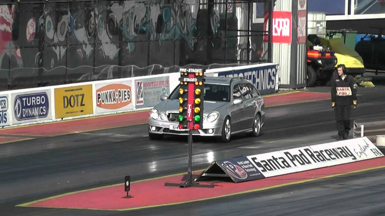 Mercedes E55 AMG Santa Pod [HD] - YouTube