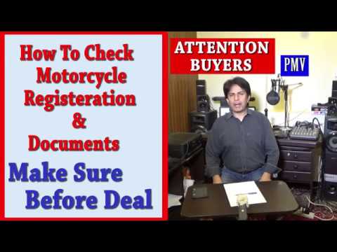 How to check motorcycle Registeration & documents Before Buying - YouTube