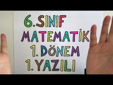 6. Sınıf Matematik 1. Dönem 1. Yazılı (Maarif Model) 