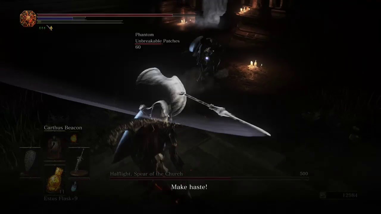 DS3 - SotC, Halflight Boss NG Carthus Build - YouTube