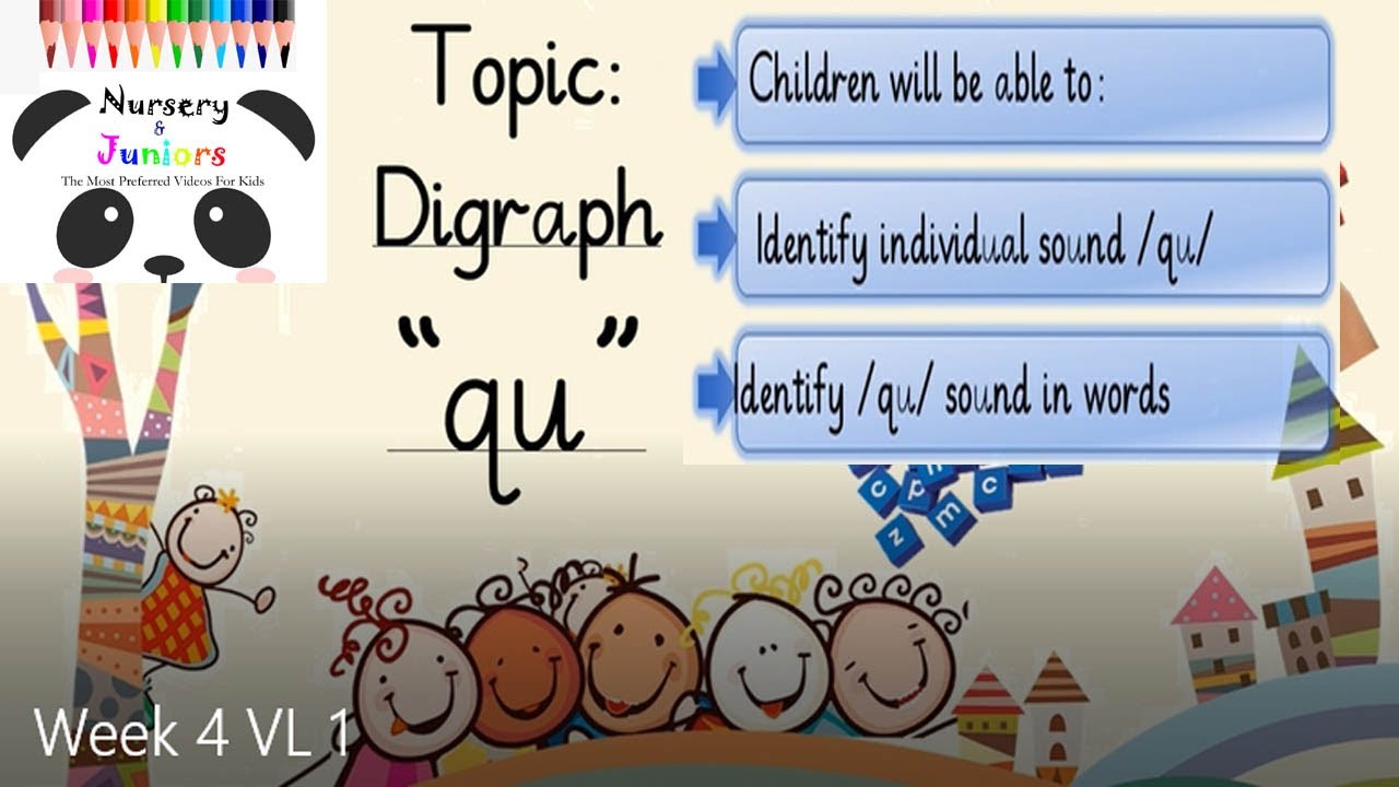 Digraph "qu" Identify individual sound for Nursery Kids - YouTube