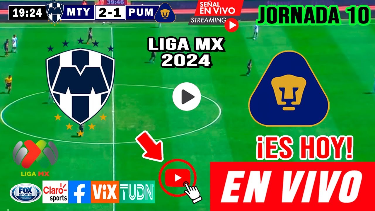 Monterrey vs. Pumas en vivo, donde ver, a que hora juega Rayados vs ...