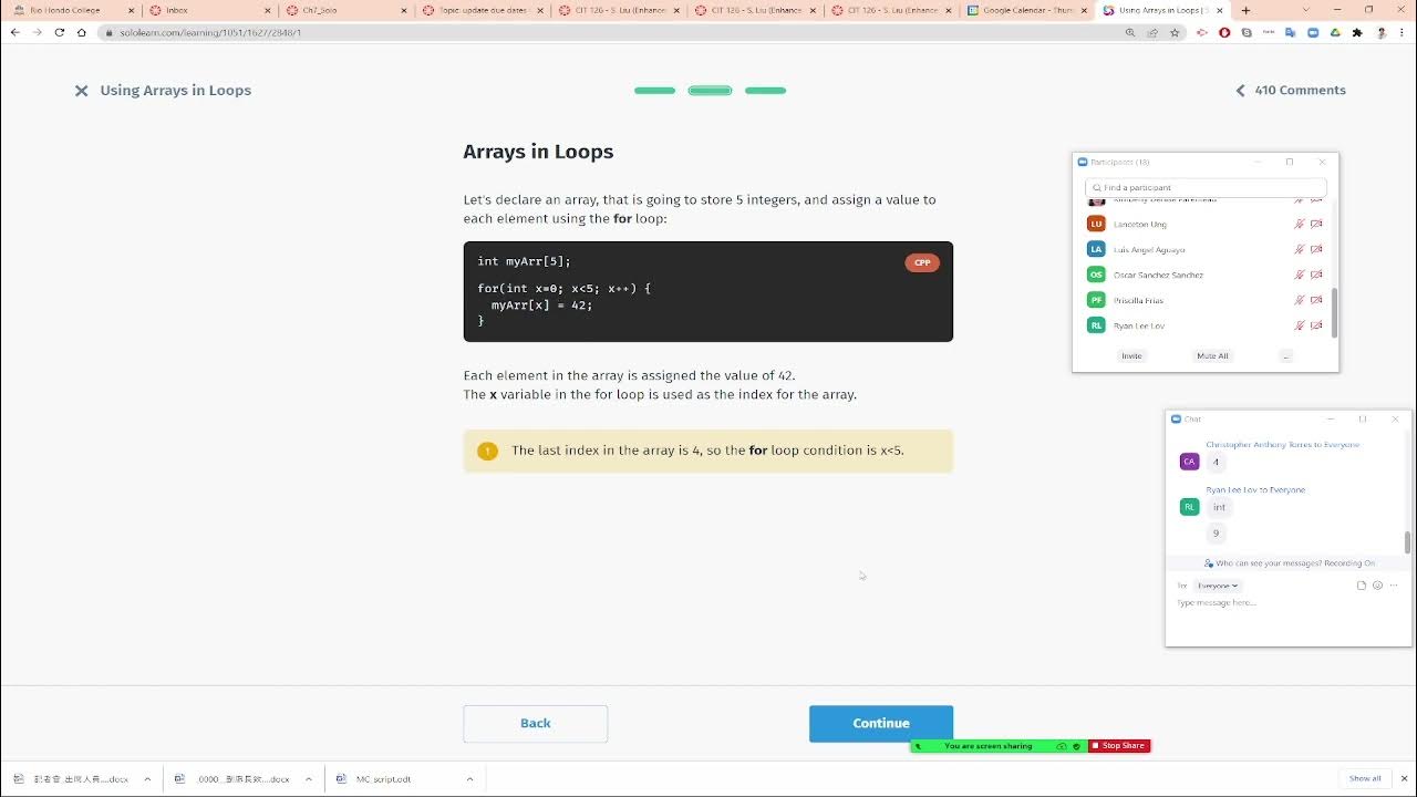 Use Array in Loop, learn from sololearn - YouTube