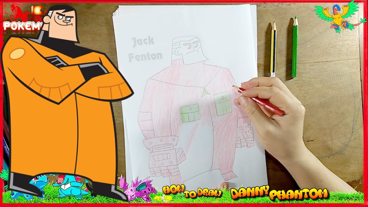 How to draw danny phantom | Coloring Kids Jack Fenton | Speed drawing ...