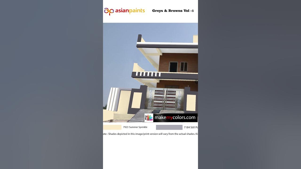 Asian Paints Grey and Brown Exterior color Combinations Vol 1 - YouTube