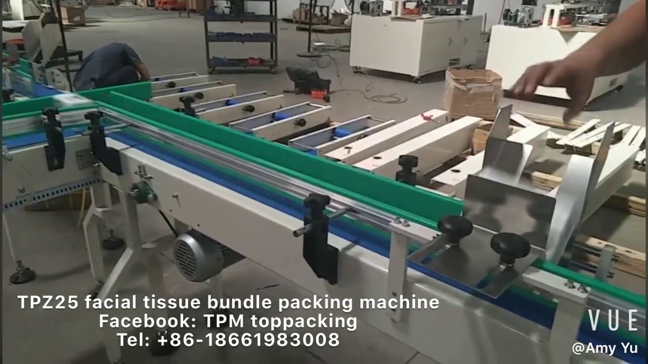 TPM tissues bundle packaging machine - YouTube