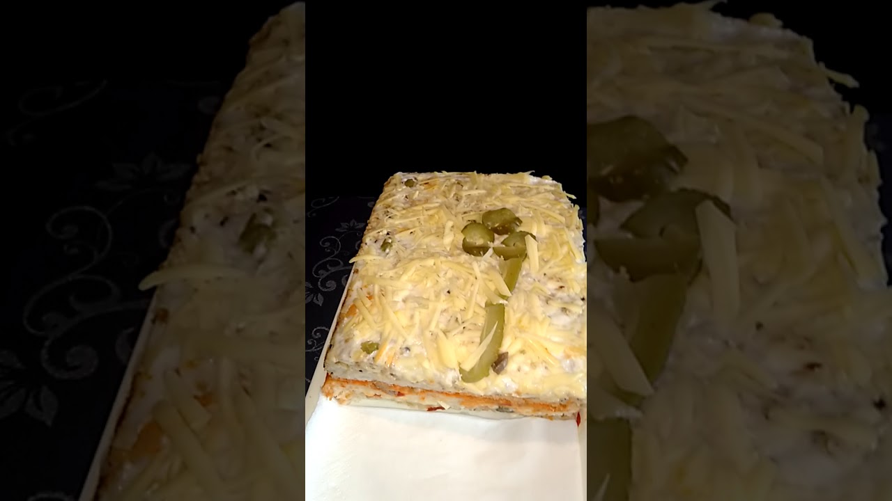 Slana posna tost torta - YouTube