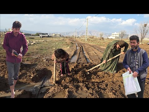 Wasserleitungen, wenig Zeit für Tayyiba, den Bauernhof zu verlassen