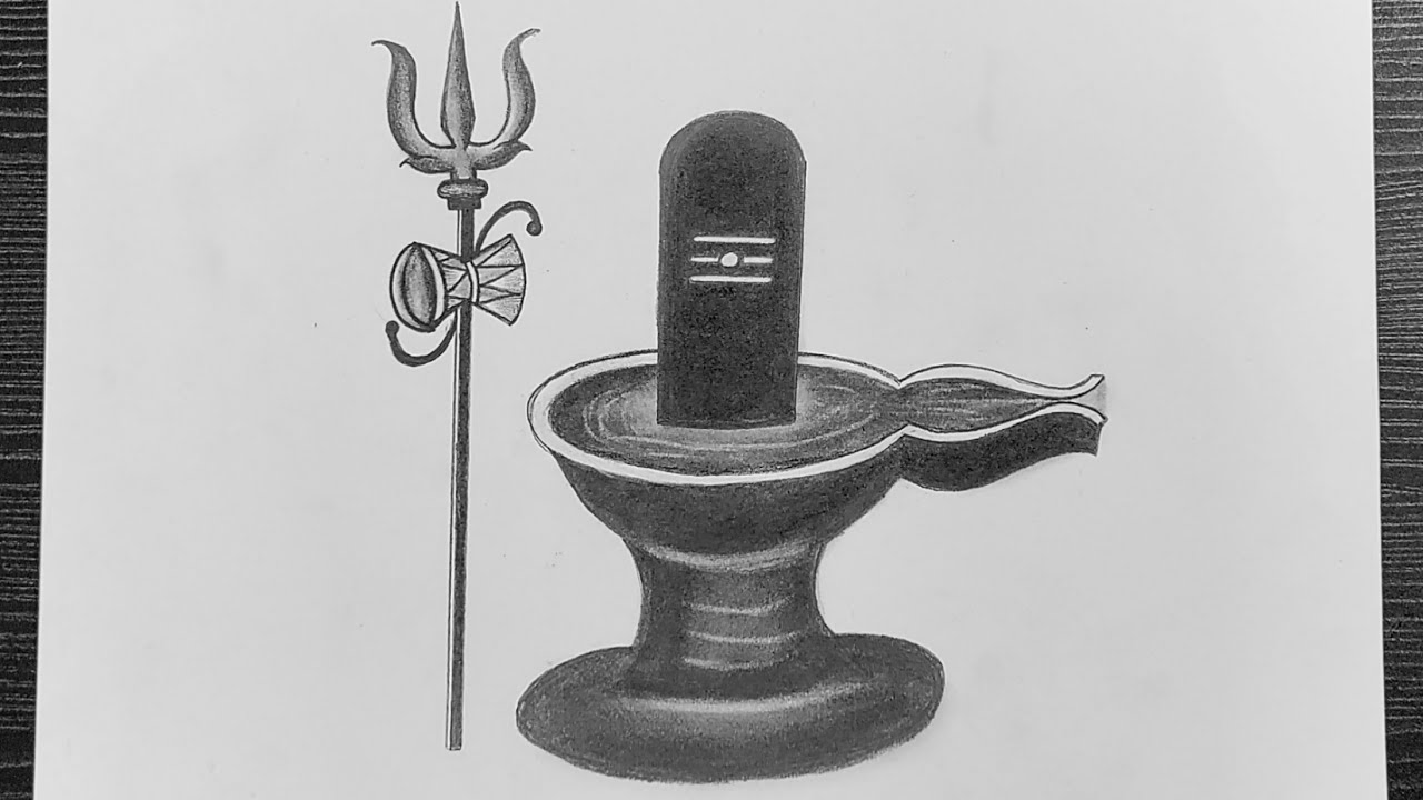 Shivratri Special Drawing // Shivling Drawing Easy // Lord Shiva ...