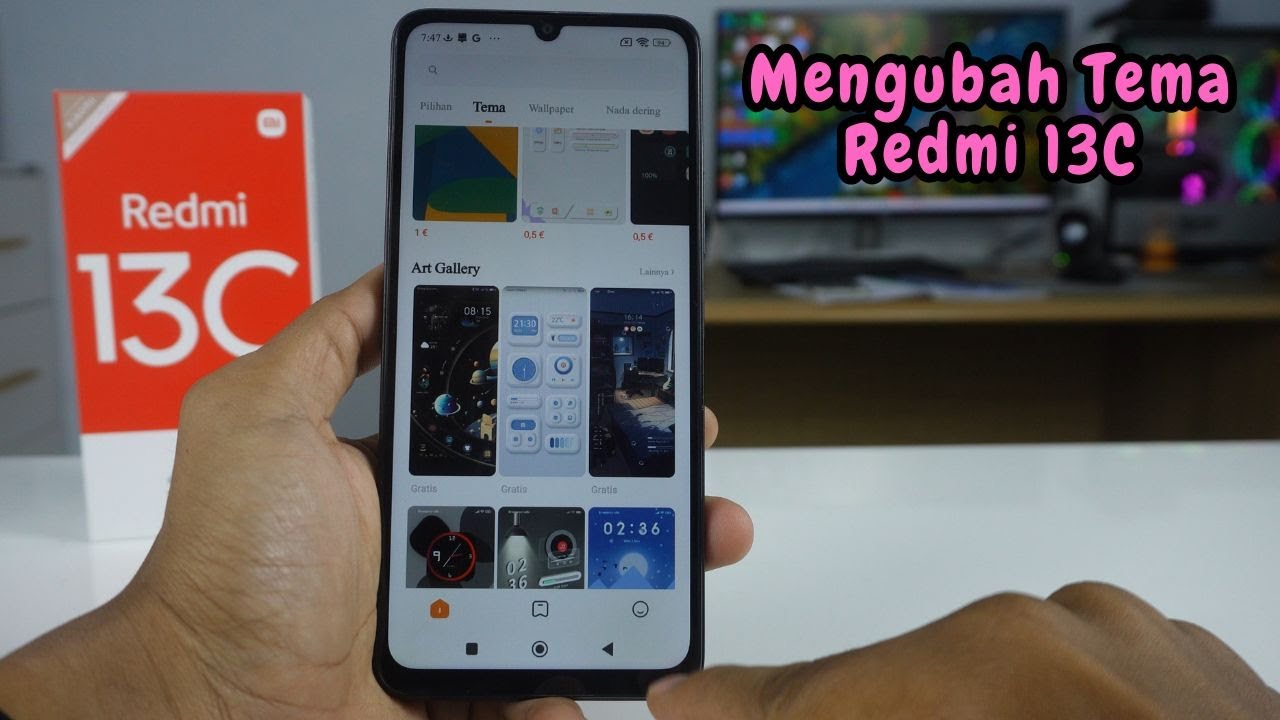 Cara Mengubah Tema HP Redmi 13C - YouTube