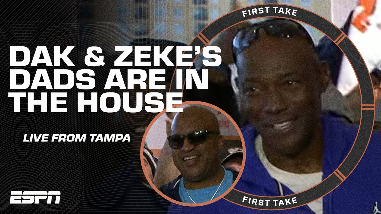 Dak Prescott & Ezekiel Elliott's dads showed up to First Take 🤯😂 - YouTube