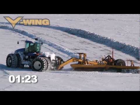 Snow Removal With the V-Wing Ditcher - YouTube