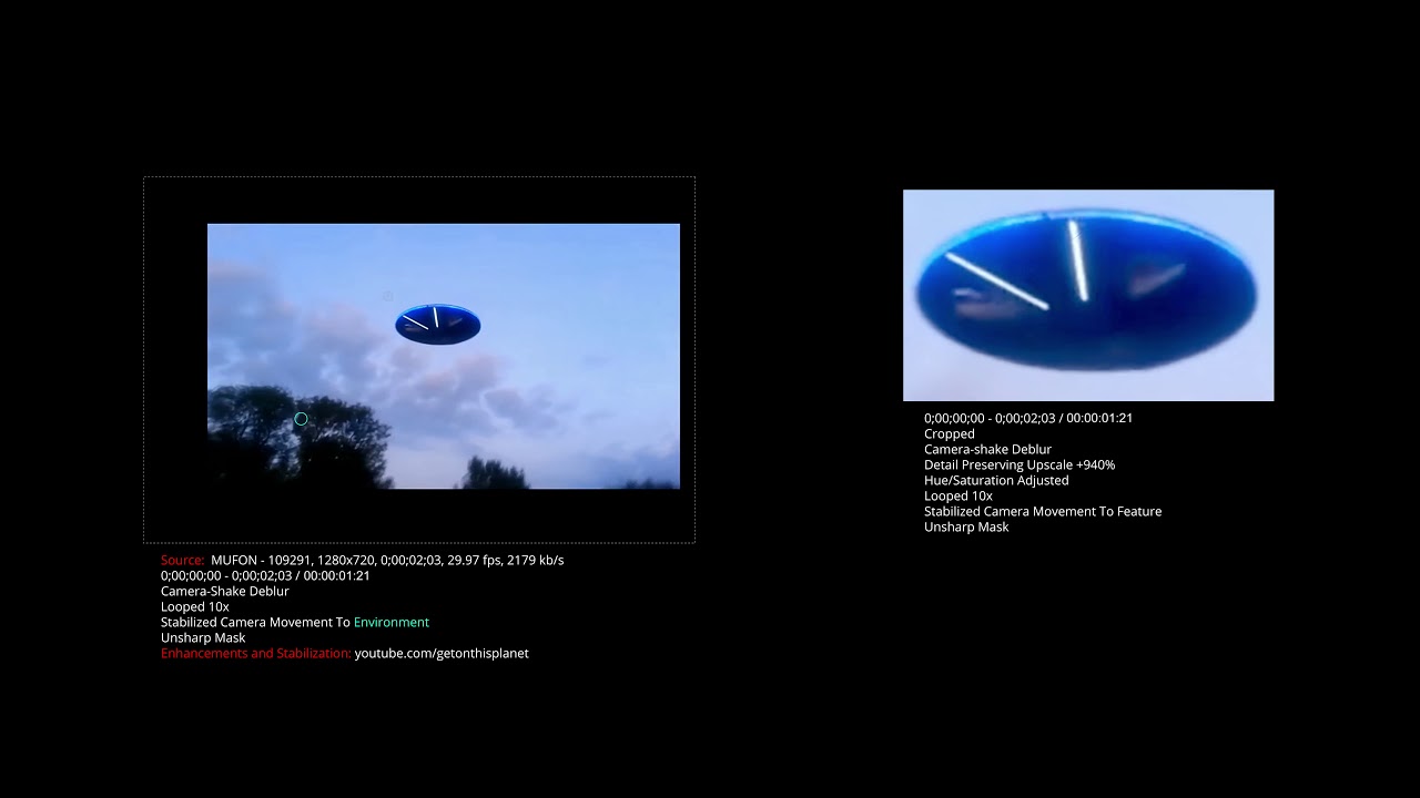 Analysis Of UFO Video - MUFON Case 109291 : Enhanced & Stabilized - YouTube