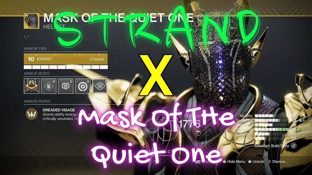 Strand x Mask Of The Quiet One Gameplay - Destiny 2 - YouTube