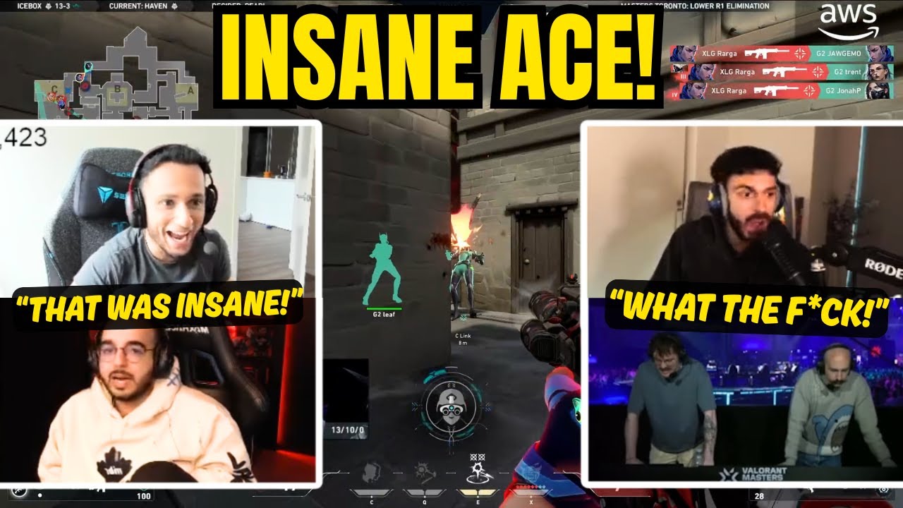 Valorant Casters & Streamers React To XLG Rarga Insane ACE Against G2 ...