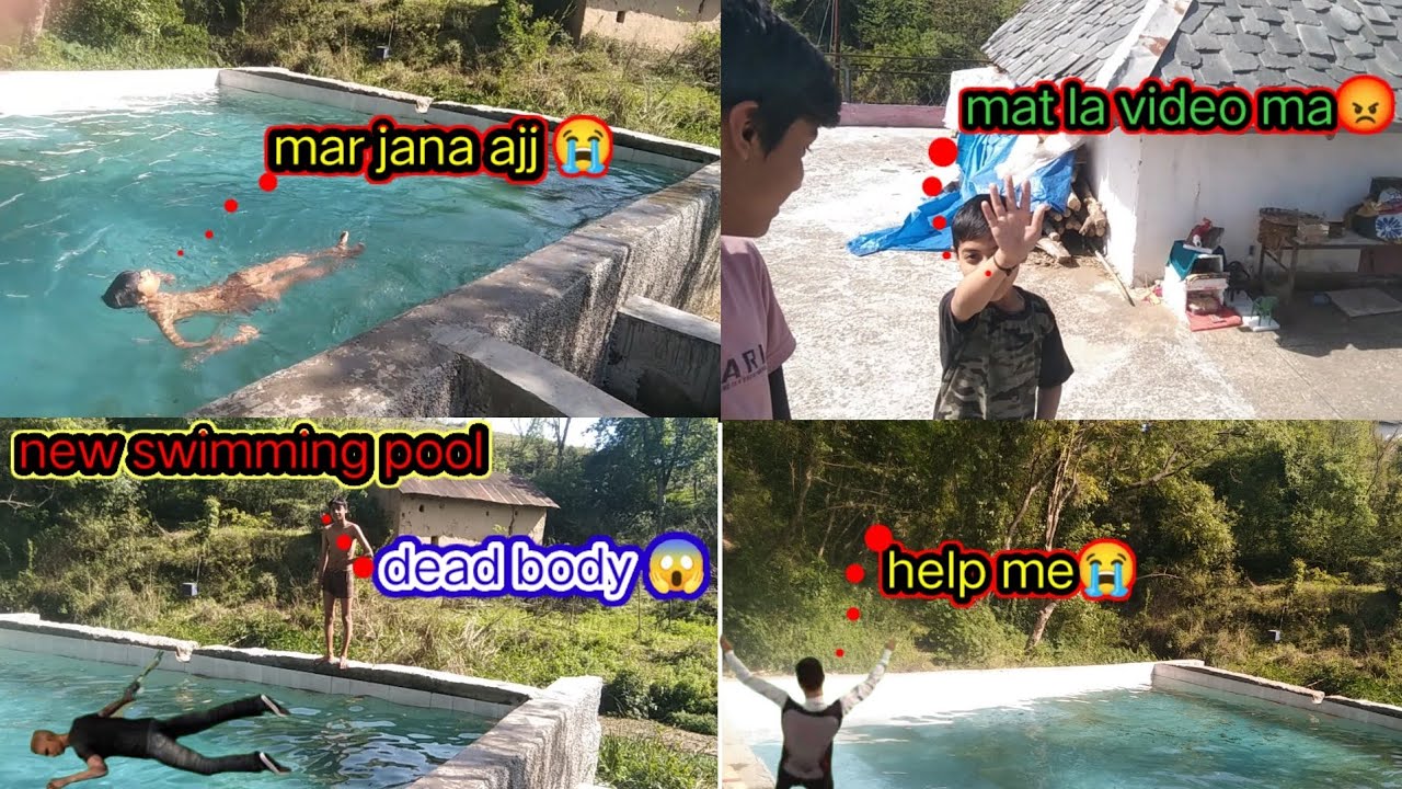 new vlog swimming pool ||• dead body ||•mat la video ma memes ️ - YouTube