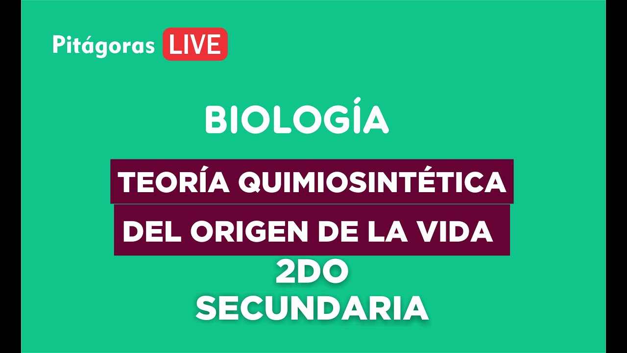 Biología - Teoría quimiosintética del origen de la vida - YouTube