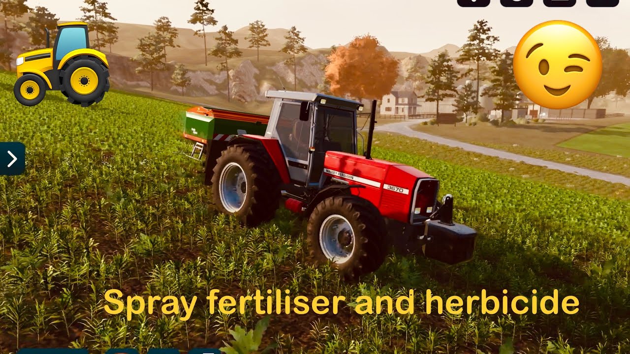 Farming simulator 23 spray fertiliser and herbicide - YouTube